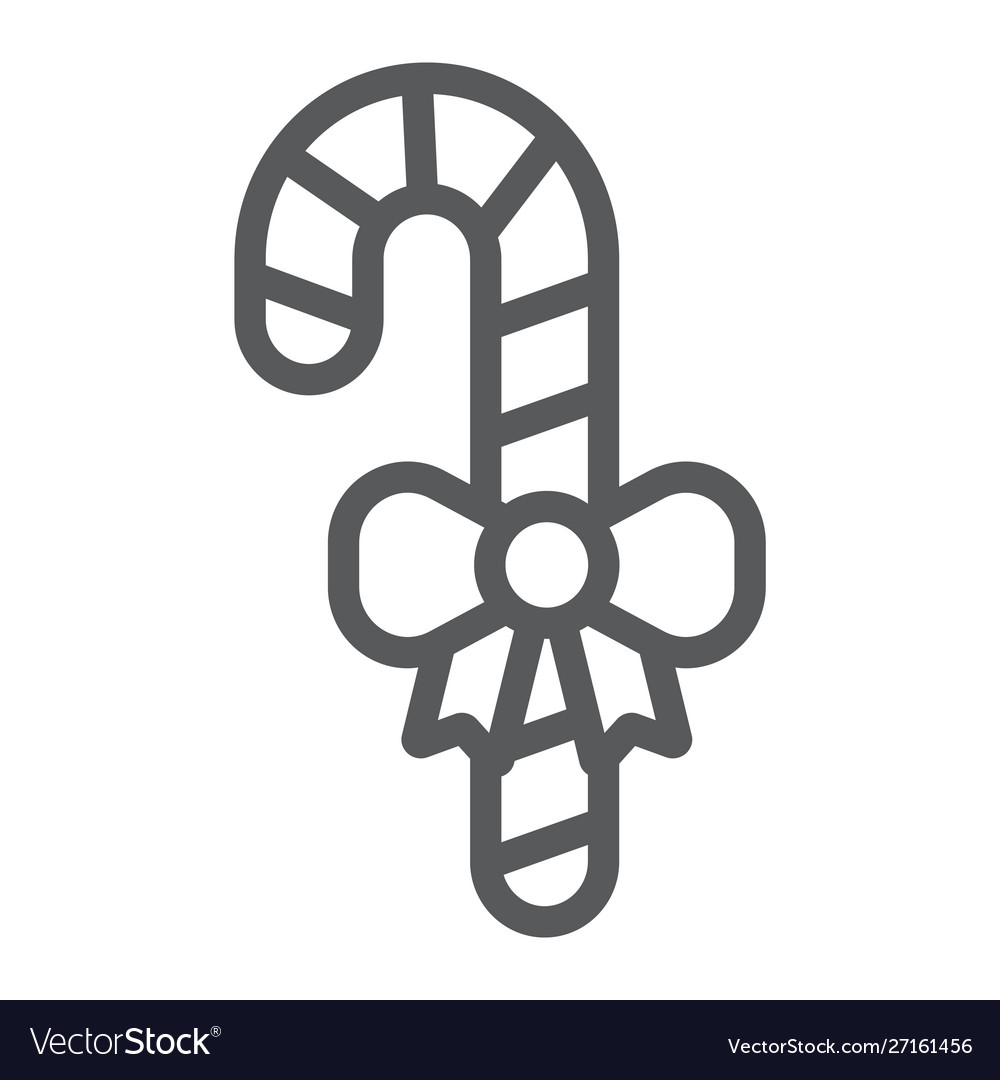 Christmas candies line icon and sweets Royalty Free Vector