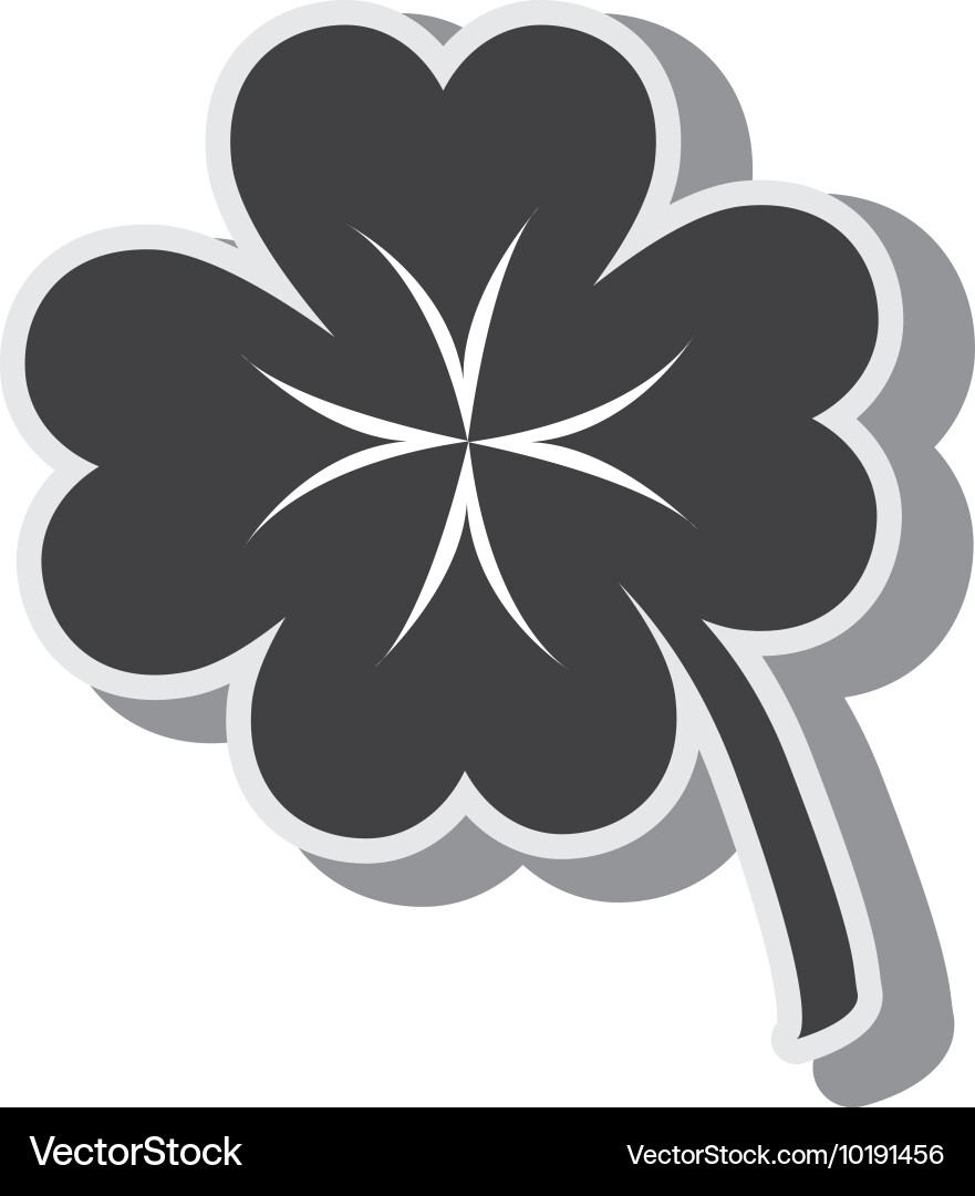 Clover lucky plant icon graphic Royalty Free Vector Image