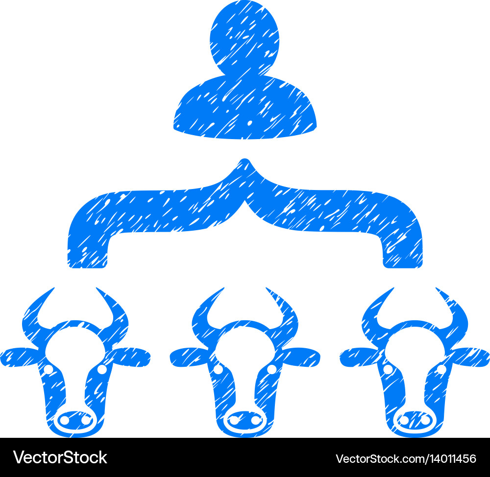 Cow shepherd icon grunge watermark Royalty Free Vector Image