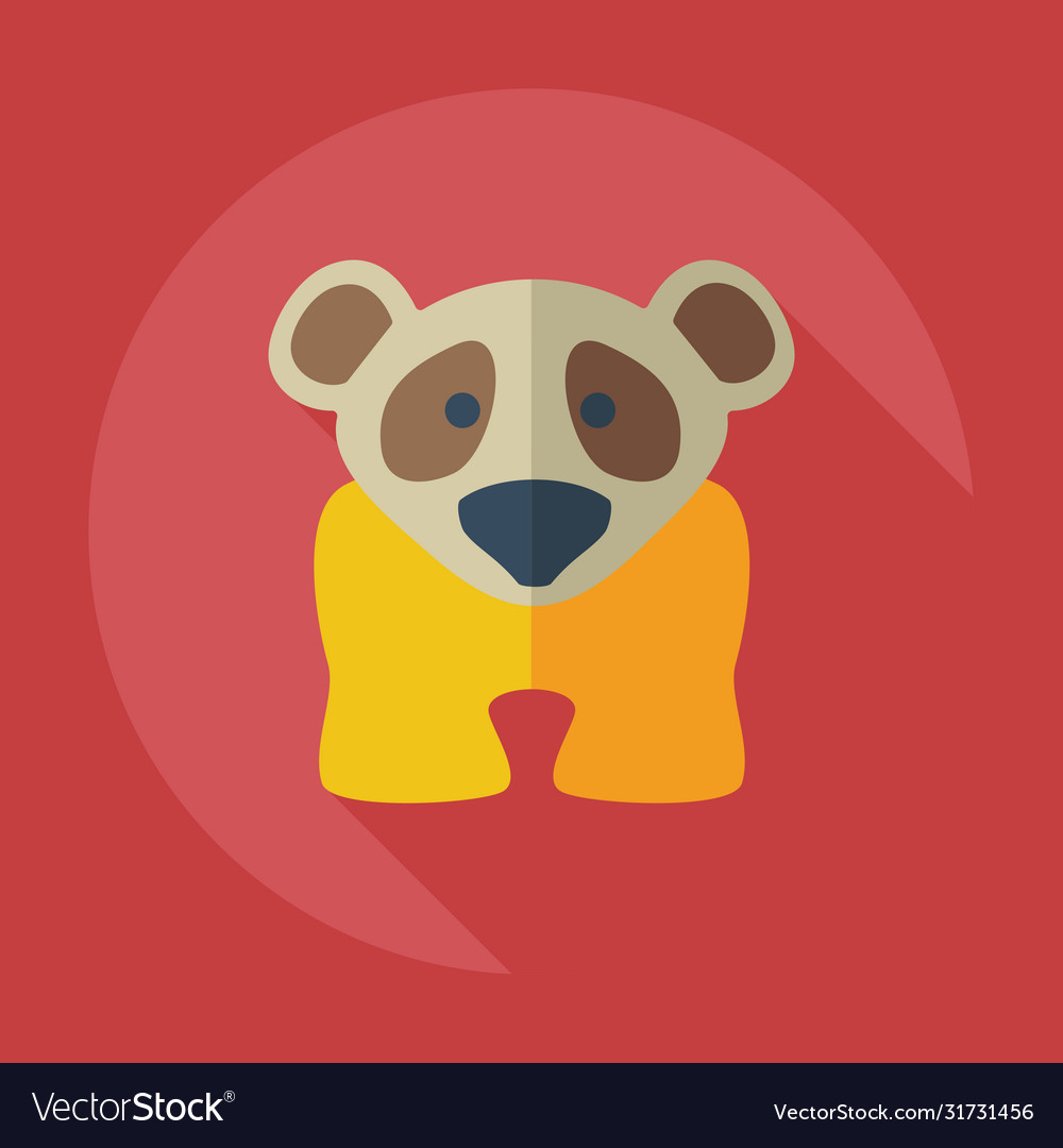 Flat modern design with shadow icons pandas Vector Image