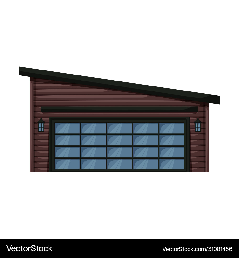 Garage building iconcartoon icon Royalty Free Vector Image