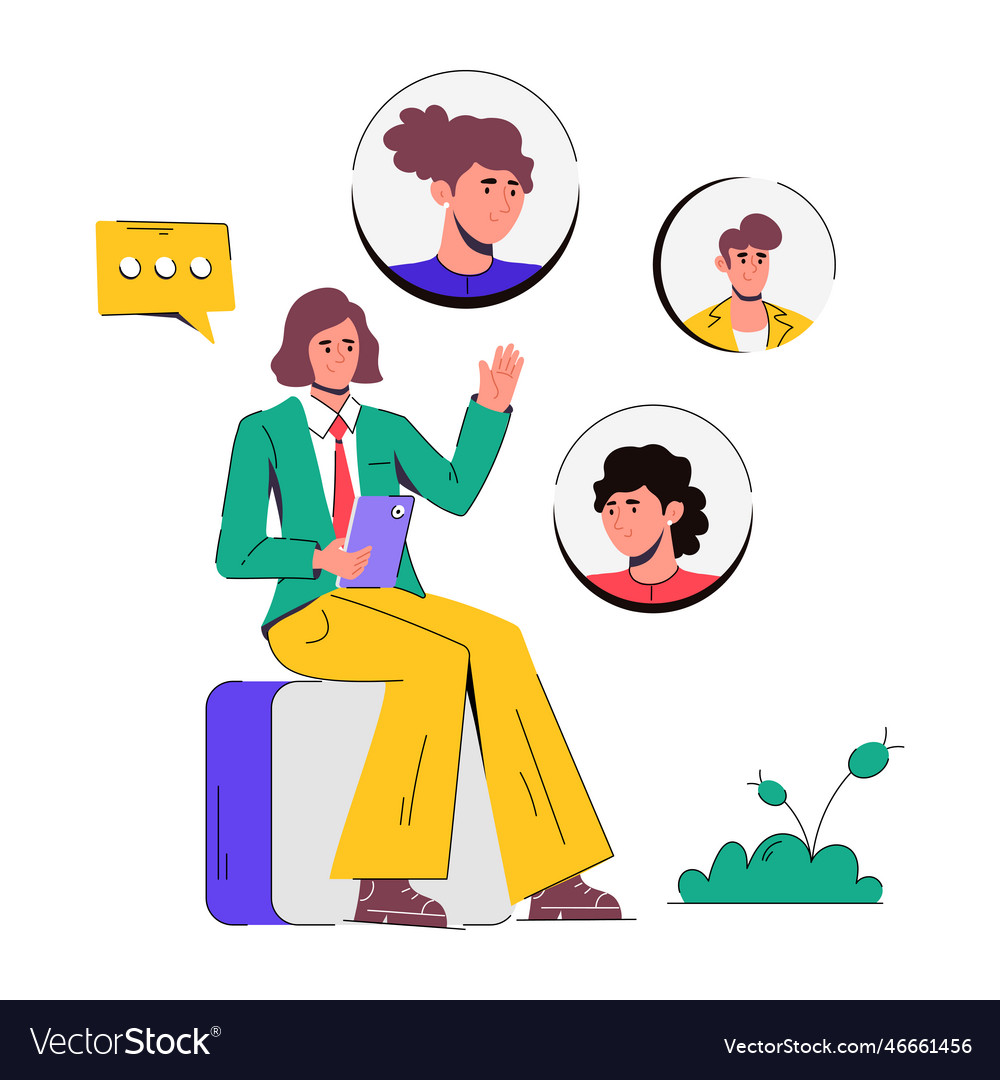 Group chat Royalty Free Vector Image - VectorStock