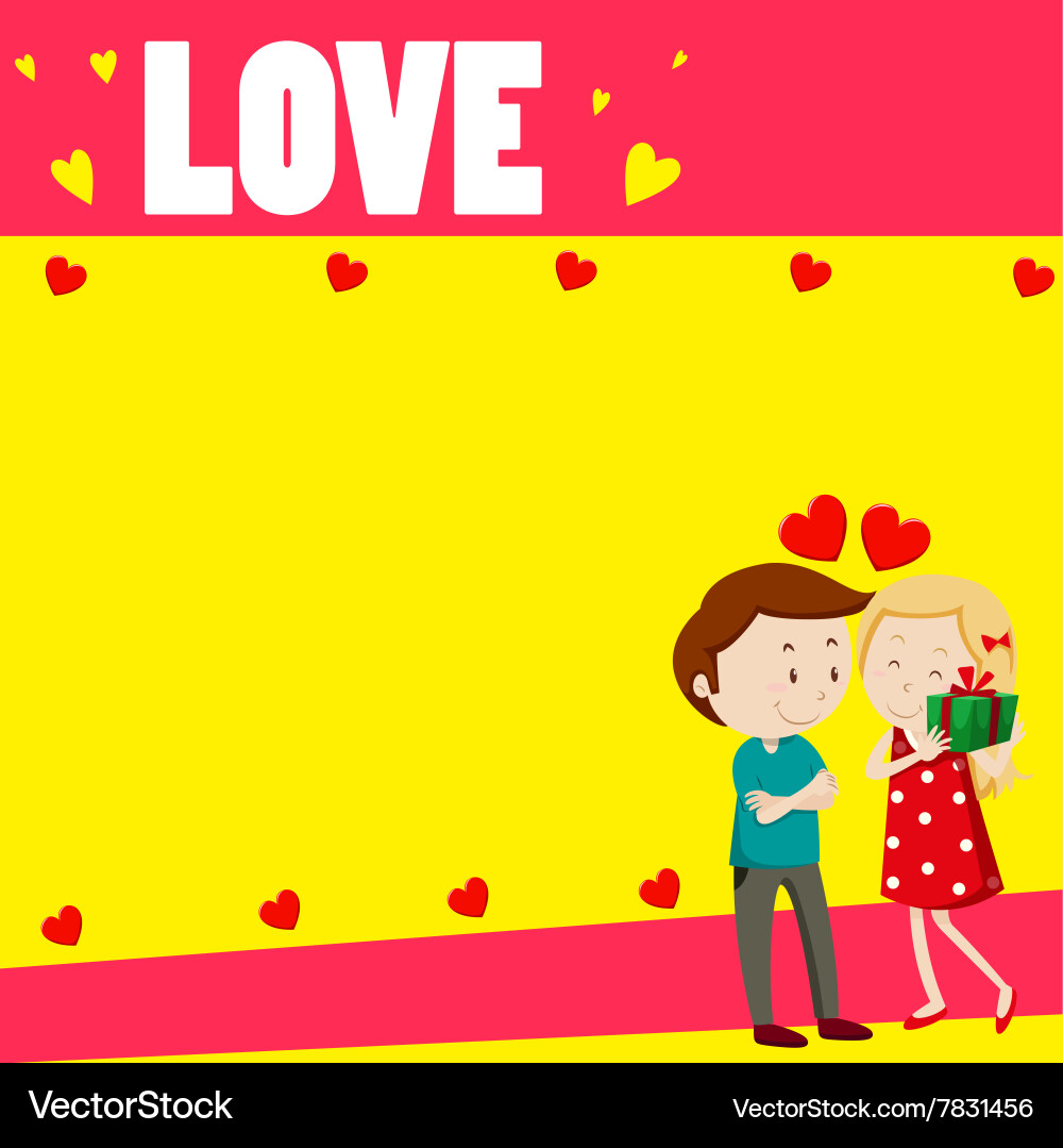 Love couple on paper design Royalty Free Vector Image