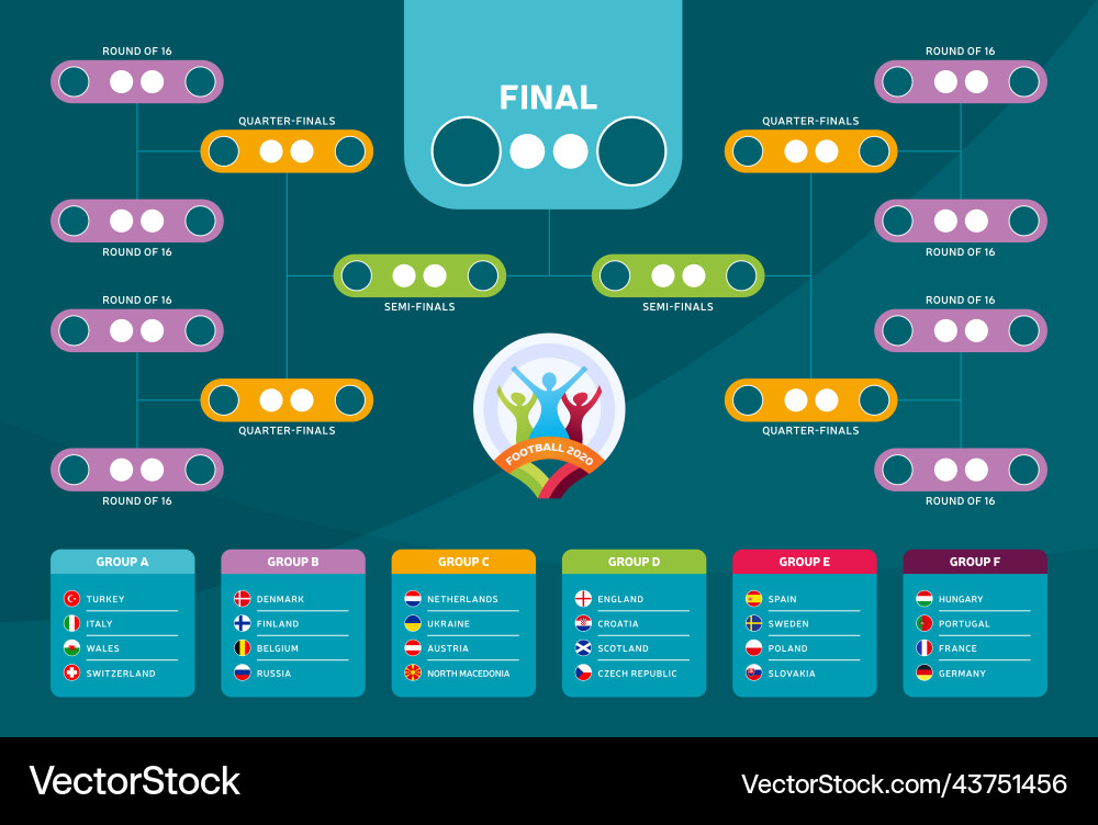 Match schedule template for web print football Vector Image