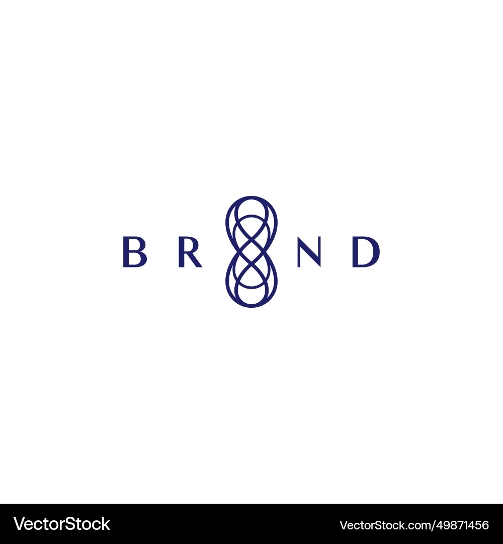 Minimalist triple eight symbol logo design Vector Image