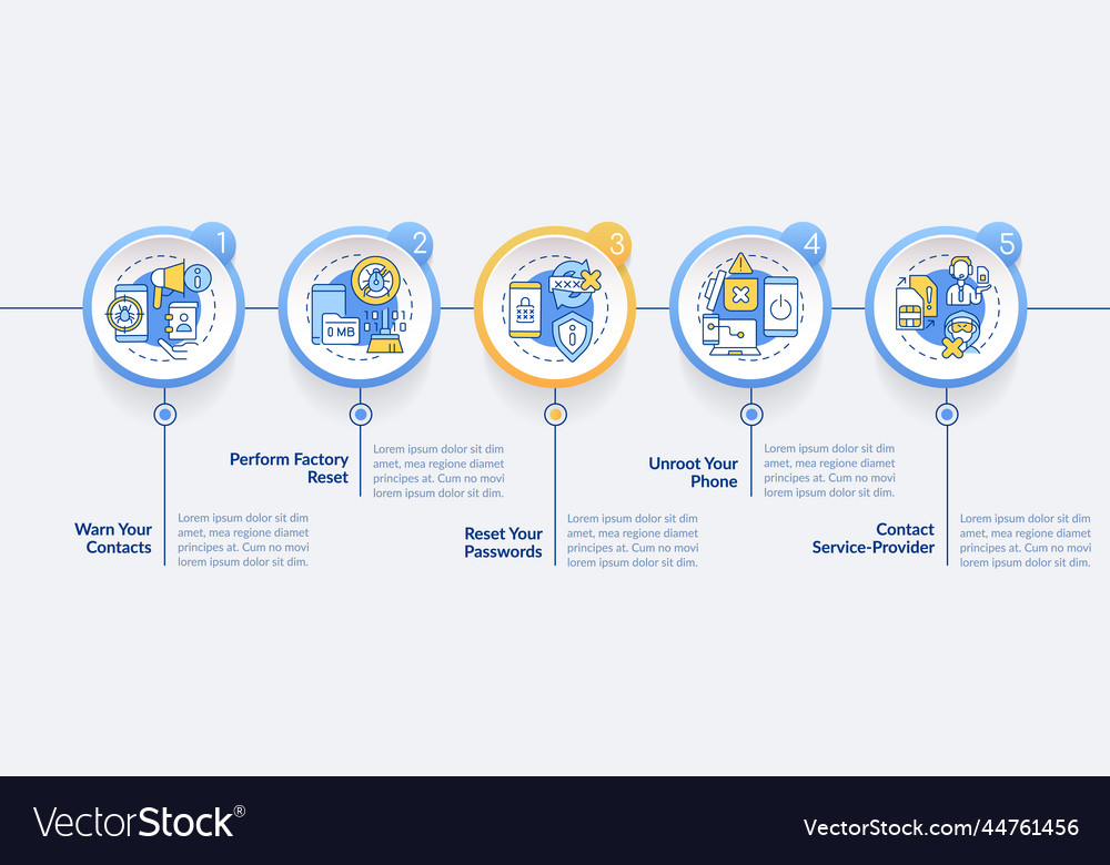 Remove hacker circle infographic template Vector Image