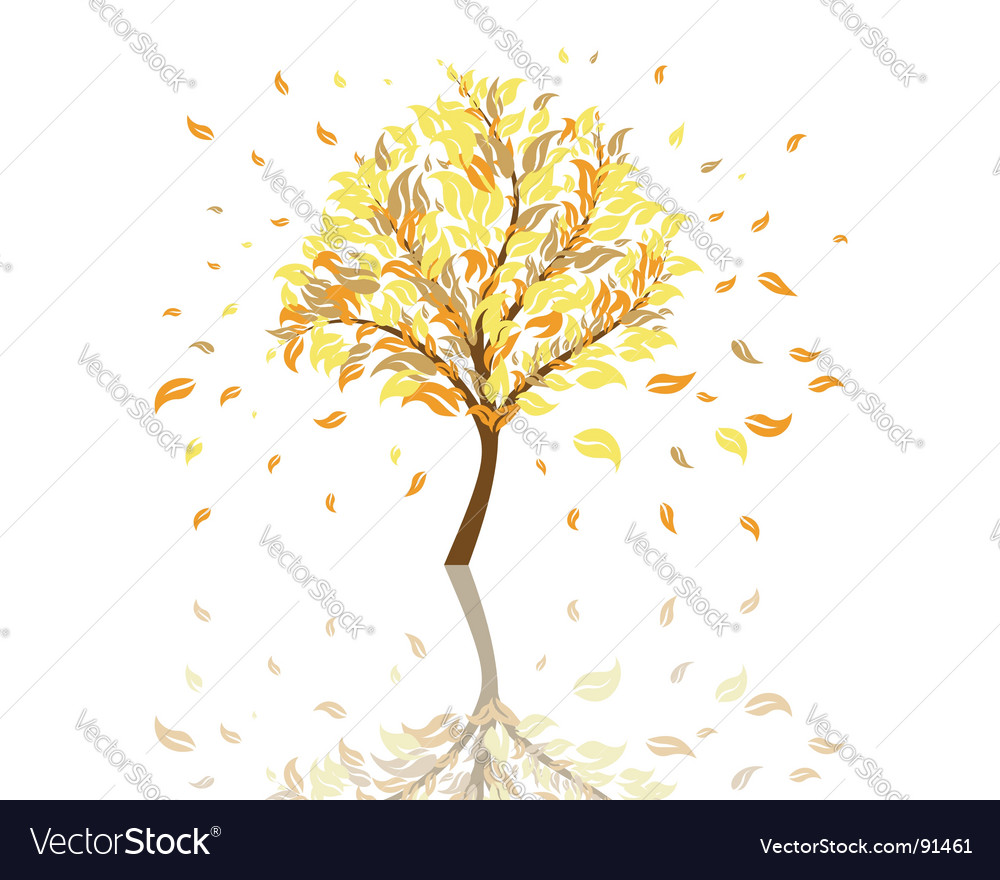 Autumn tree Royalty Free Vector Image - VectorStock