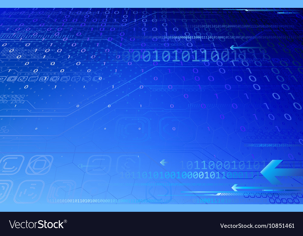 Blue tech composition Royalty Free Vector Image