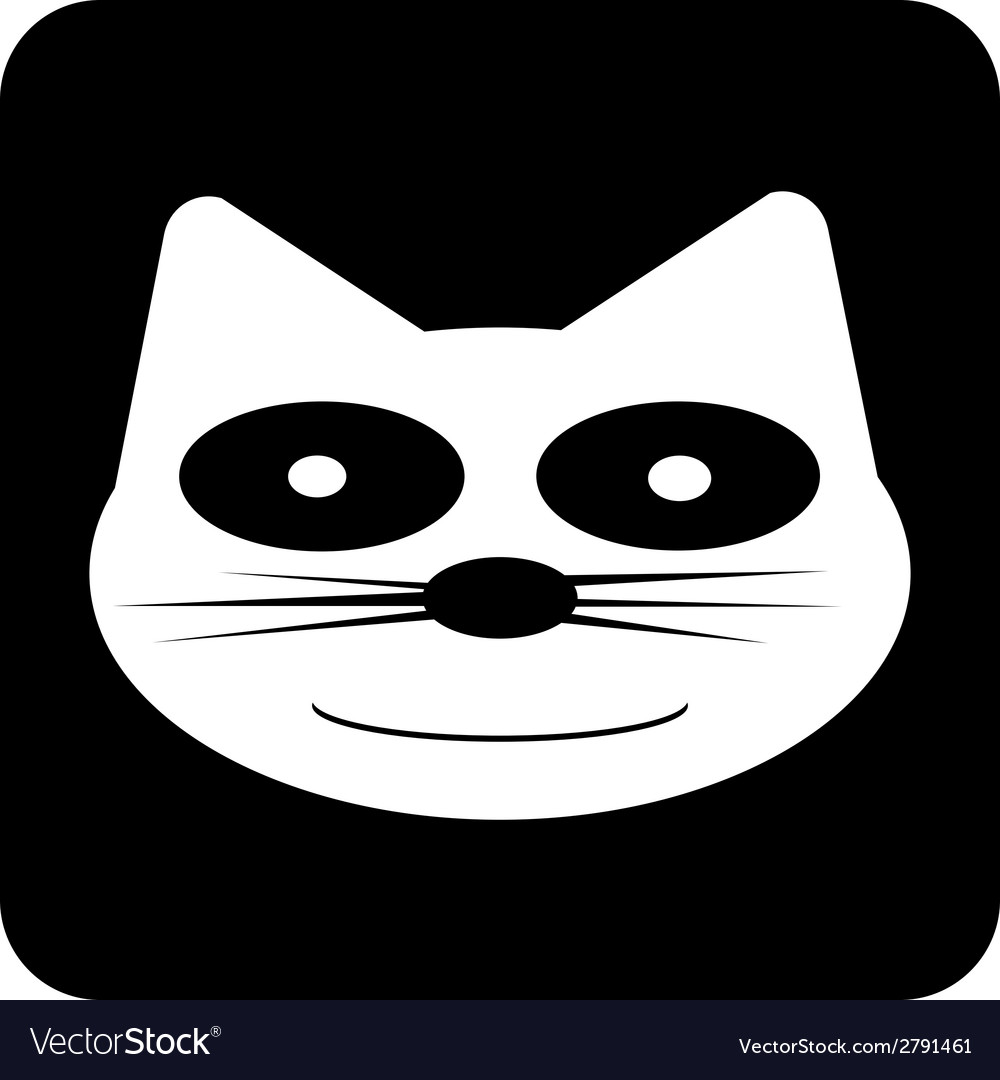 Cat button Royalty Free Vector Image - VectorStock