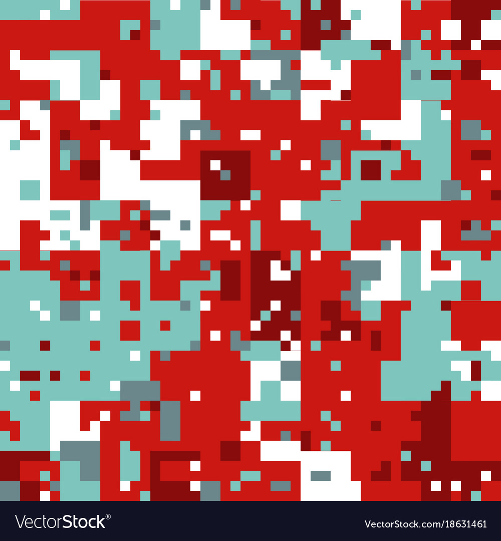 Christmas pixel pattern Royalty Free Vector Image