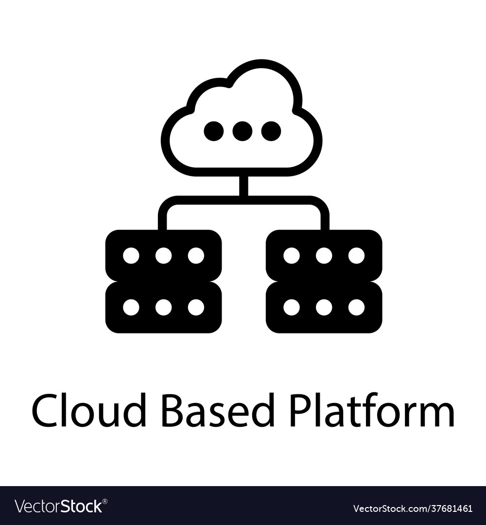 Cloud based platform Royalty Free Vector Image