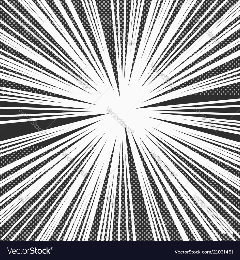 Comic monochrome explosive background Royalty Free Vector