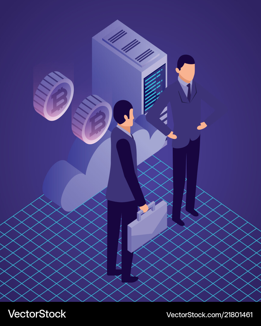 Data network businessman concept Royalty Free Vector Image