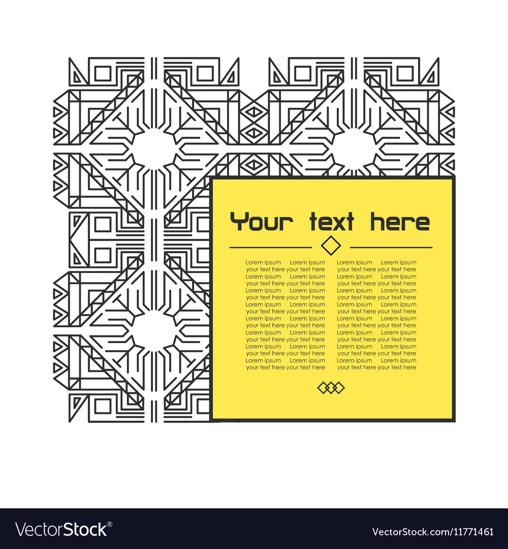 Geometric linear pattern Royalty Free Vector Image