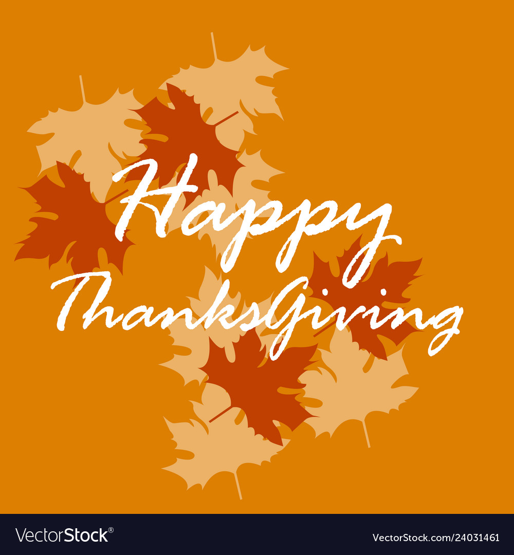 Happy thanksgiving day template Royalty Free Vector Image