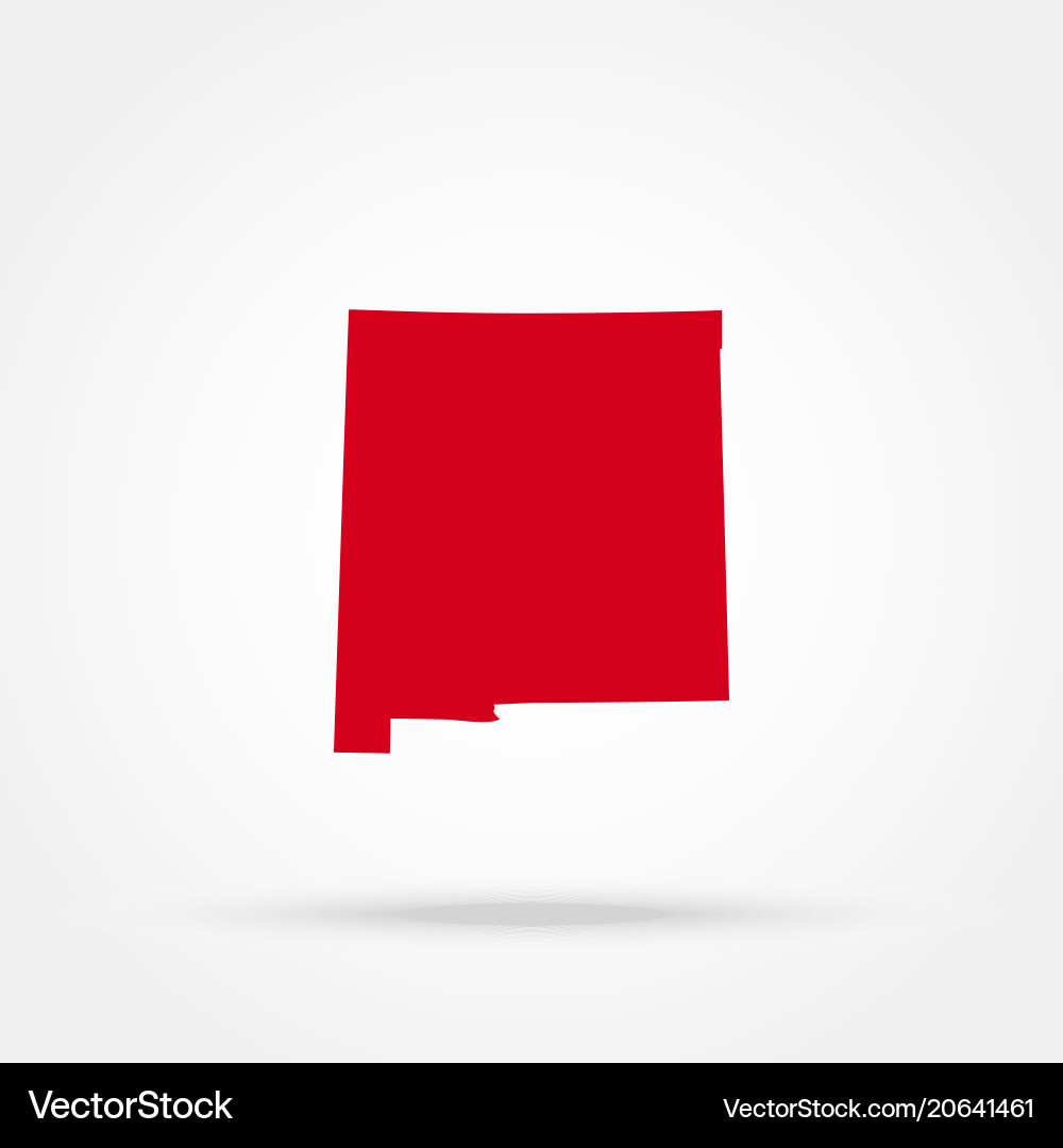 Map of the us state new mexico Royalty Free Vector Image