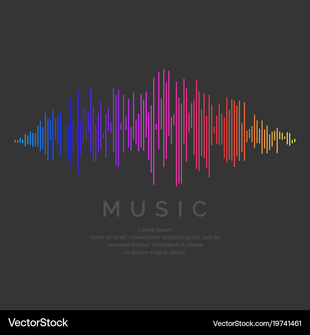 Music wave in the form Royalty Free Vector Image