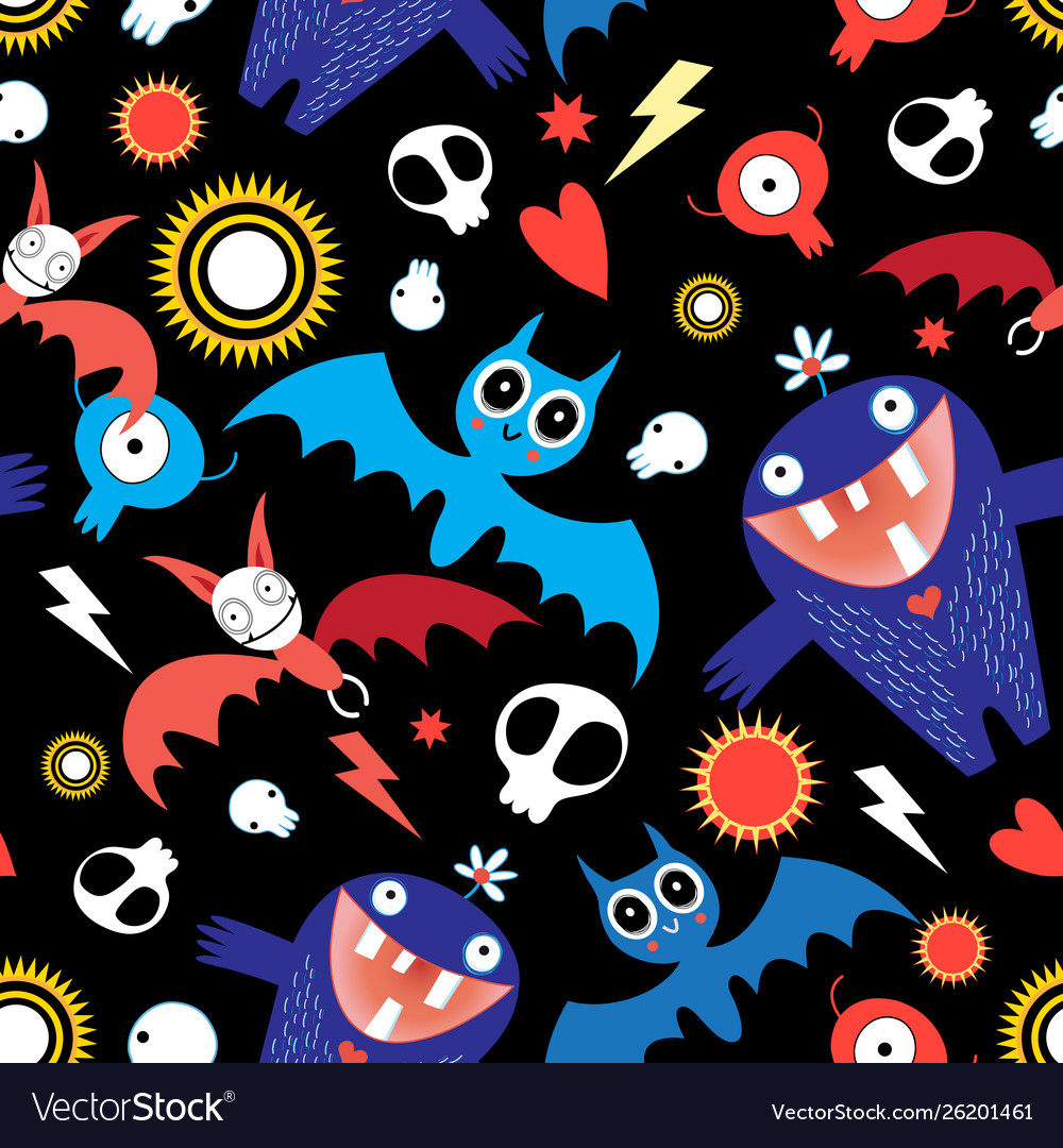 Seamless bright festive halloween pattern Vector Image