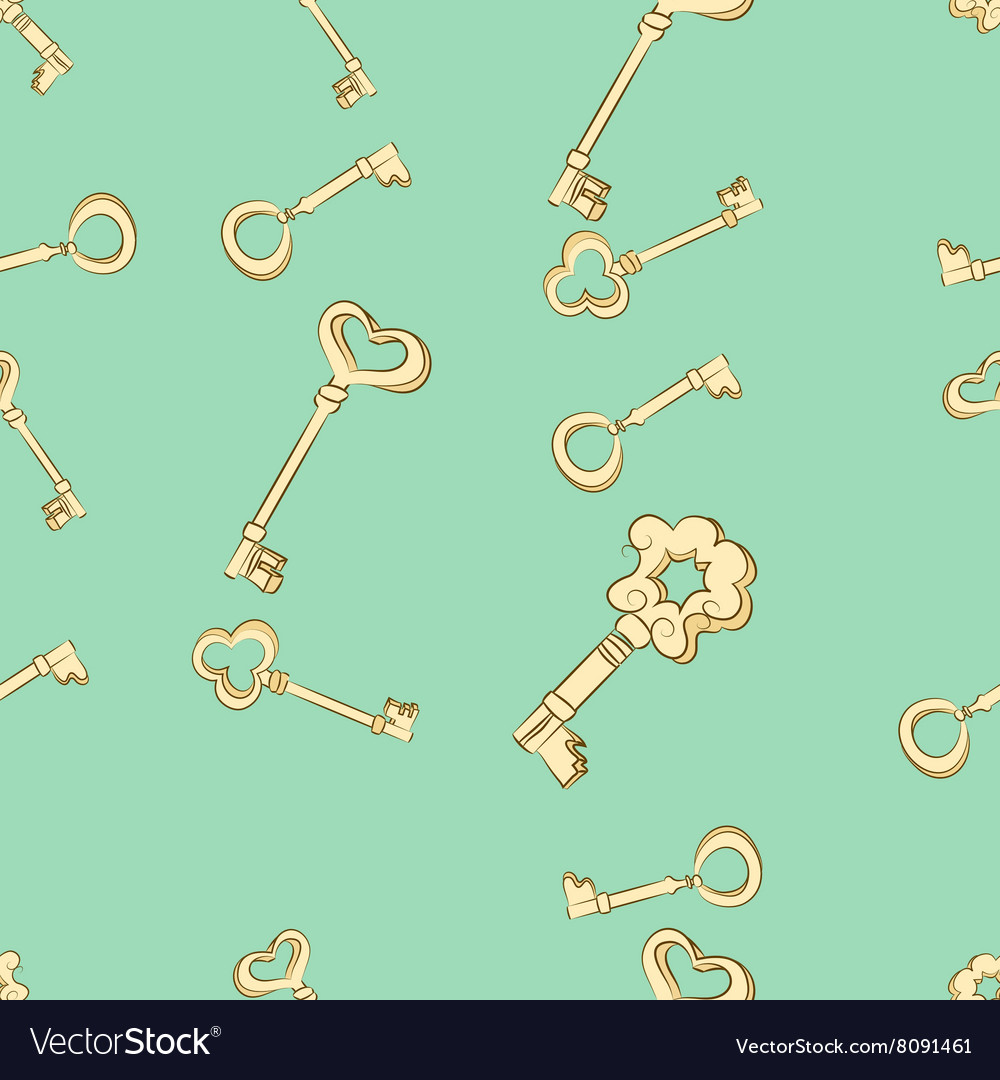 Seamless keys pattern Royalty Free Vector Image