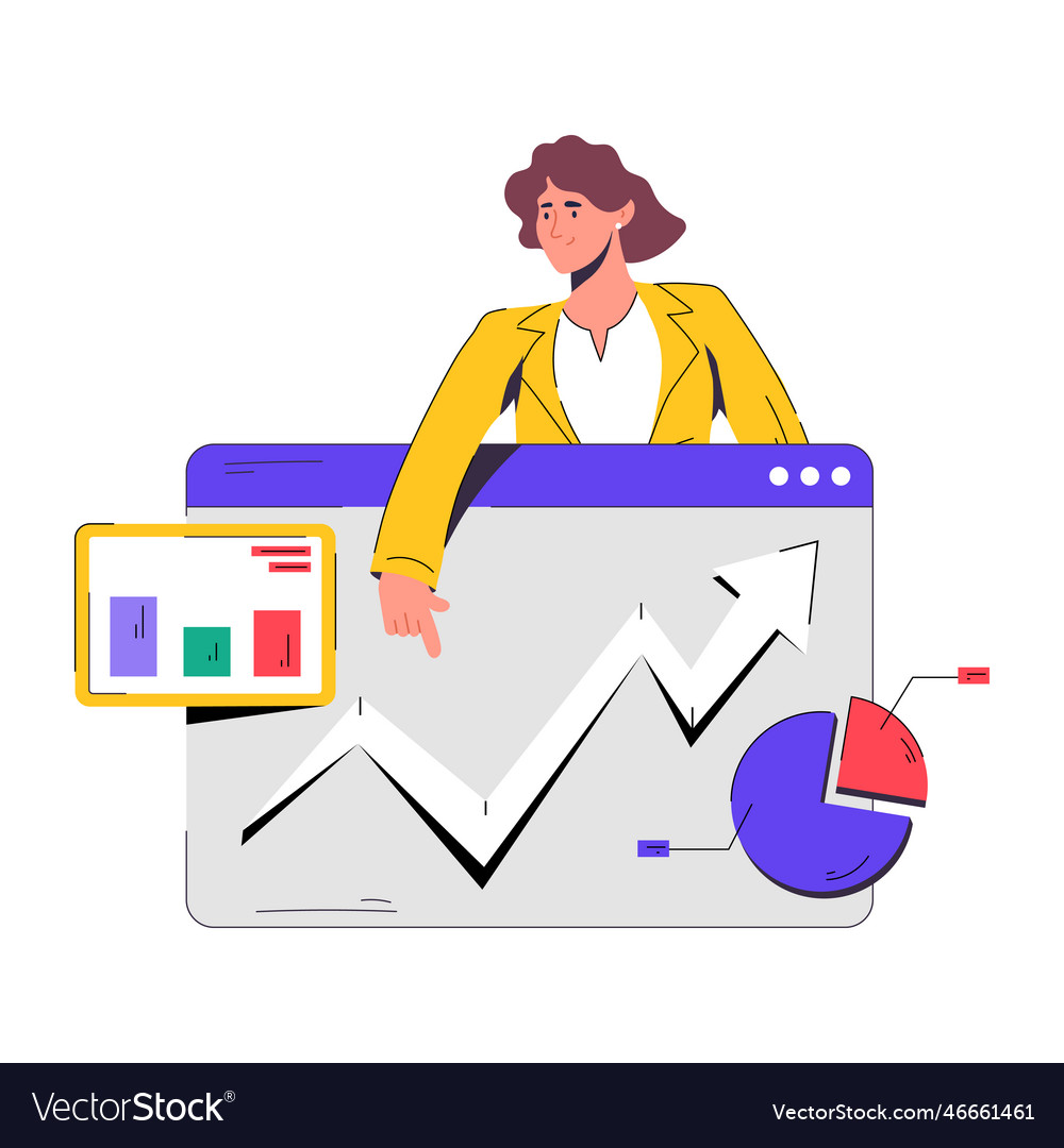 Website statistics Royalty Free Vector Image - VectorStock