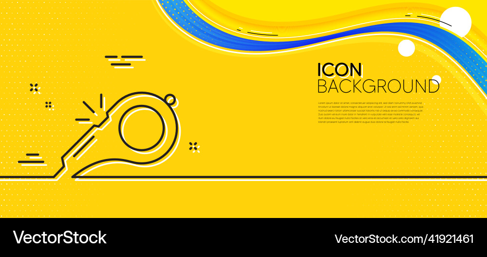 Whistle line icon kick-off sign minimal Royalty Free Vector