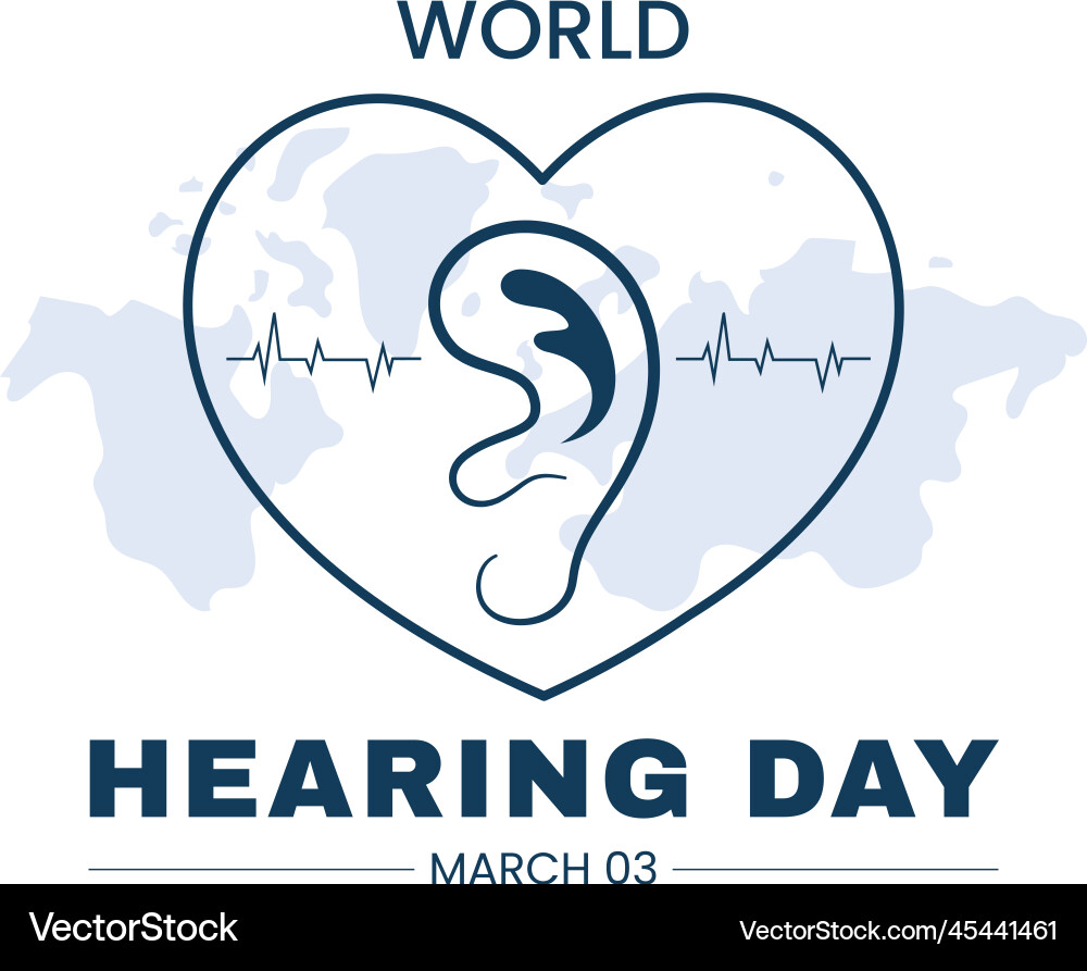 World hearing day to raise awareness on how Vector Image