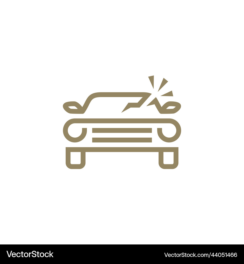 Car accident crash logo icon Royalty Free Vector Image