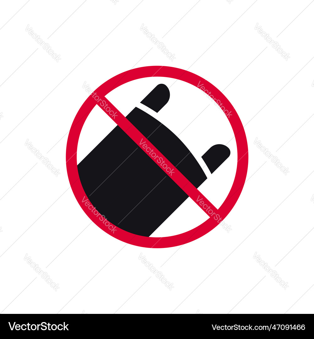 No beer prohibited sign forbidden modern sticker Vector Image