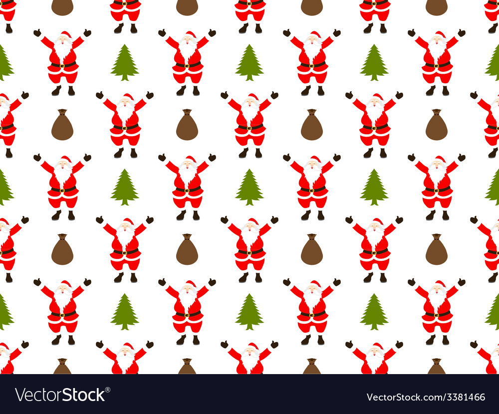 Santa claus seamless pattern Royalty Free Vector Image