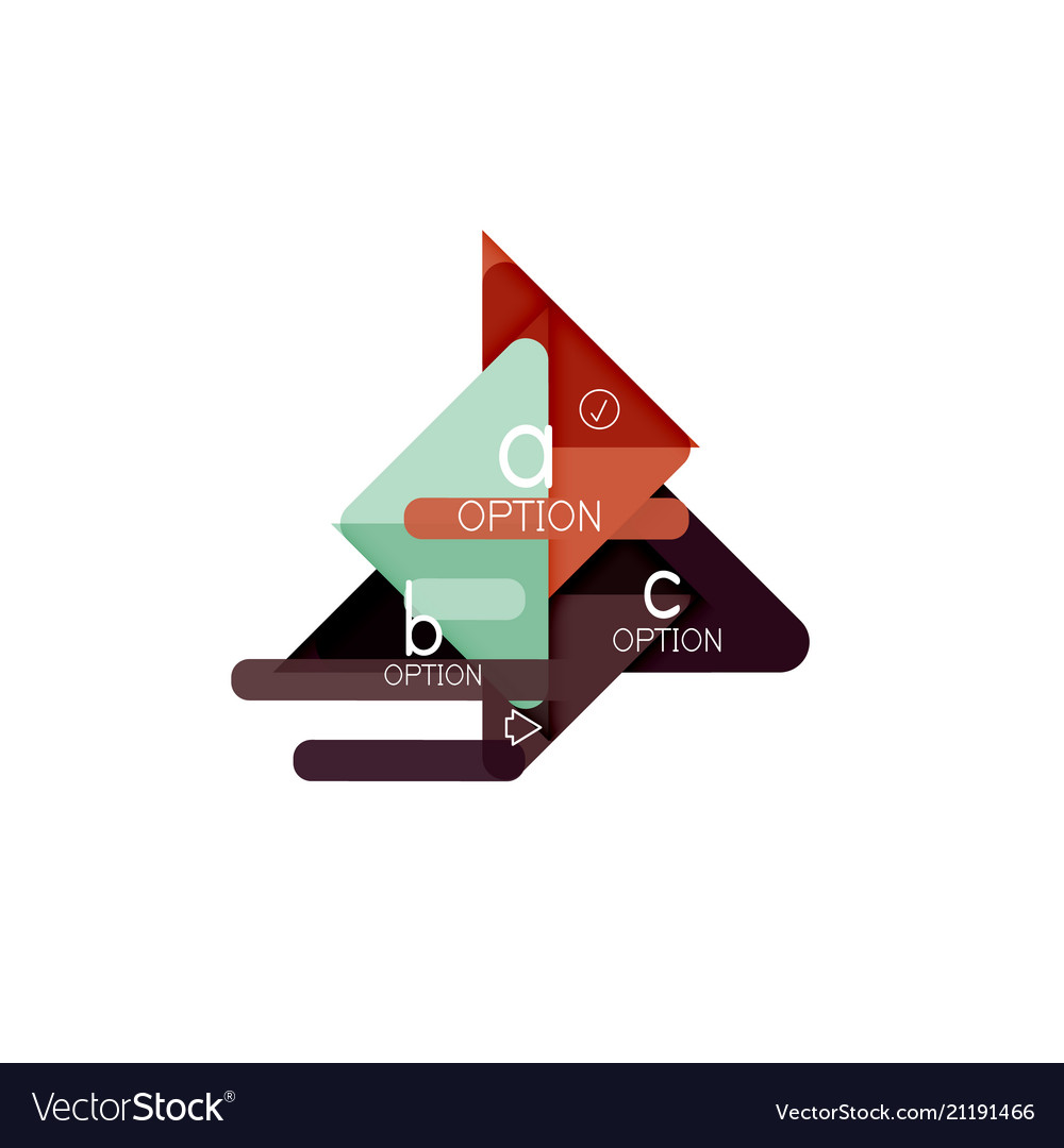Triangle data visualization design option Vector Image