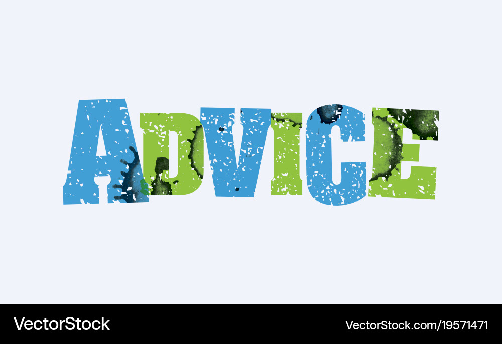 Advice concept stamped word art Royalty Free Vector Image