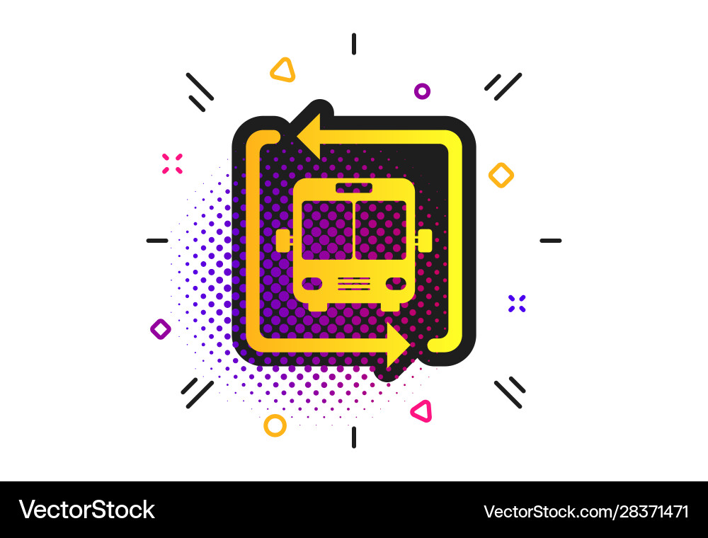 Bus shuttle icon public transport stop symbol Vector Image