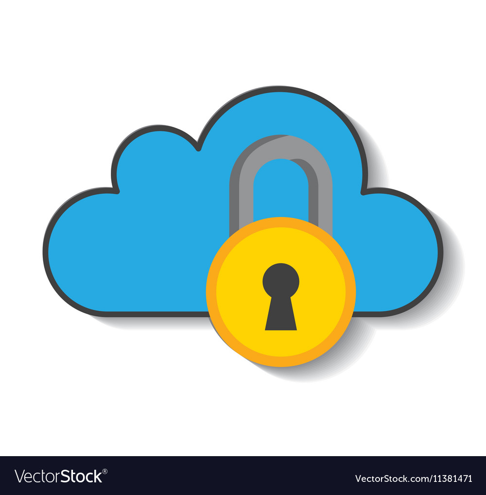 Cloud computing data storage Royalty Free Vector Image