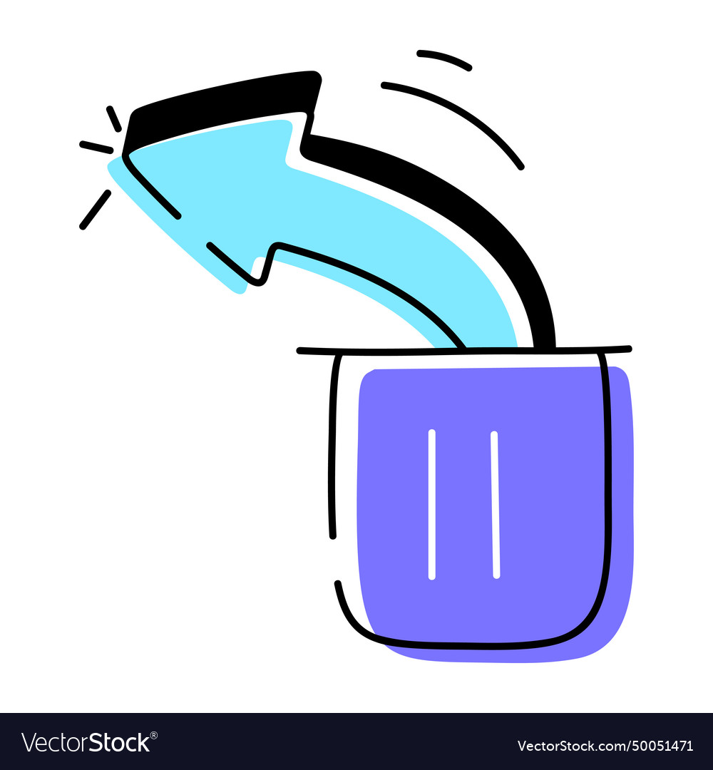 Cursor Controls Hand Drawn Icon Royalty Free Vector Image