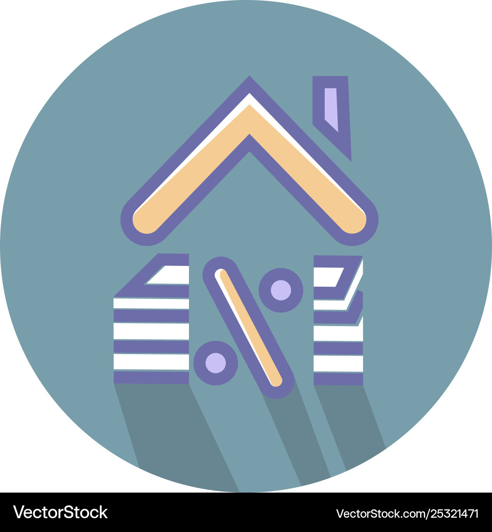 Loan icon simple home sign symbol Royalty Free Vector Image