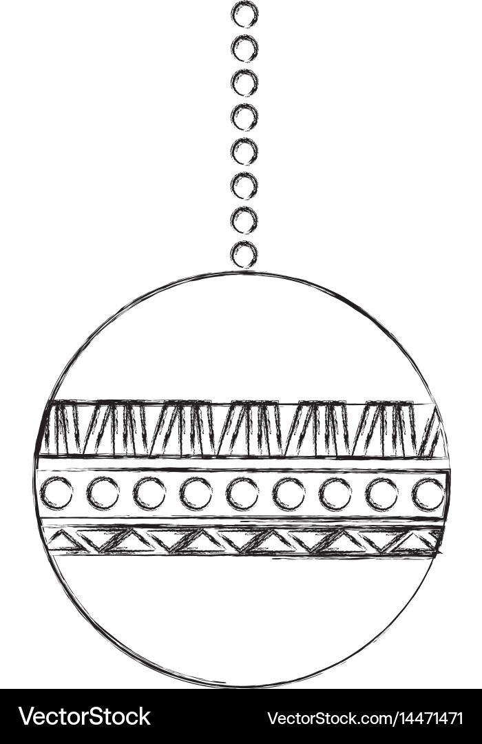 Merry christmas ball hanging Royalty Free Vector Image