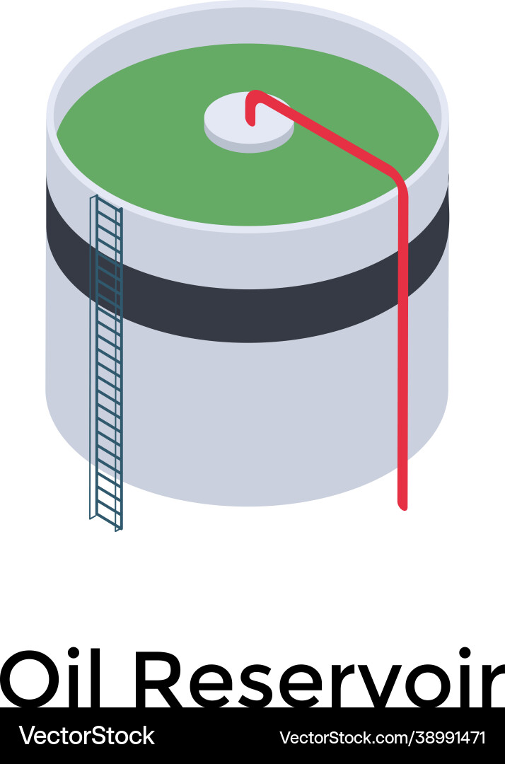 Oil reservoir tank Royalty Free Vector Image - VectorStock