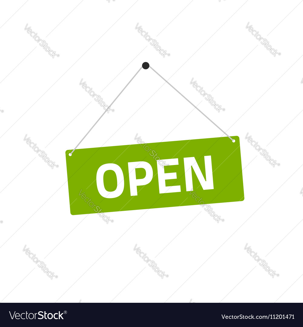 Open sing flat style Royalty Free Vector Image