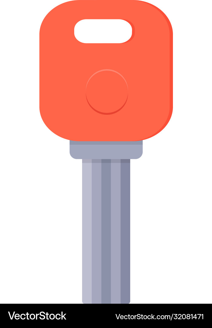 Orange plastic cap door key icon cartoon style Vector Image