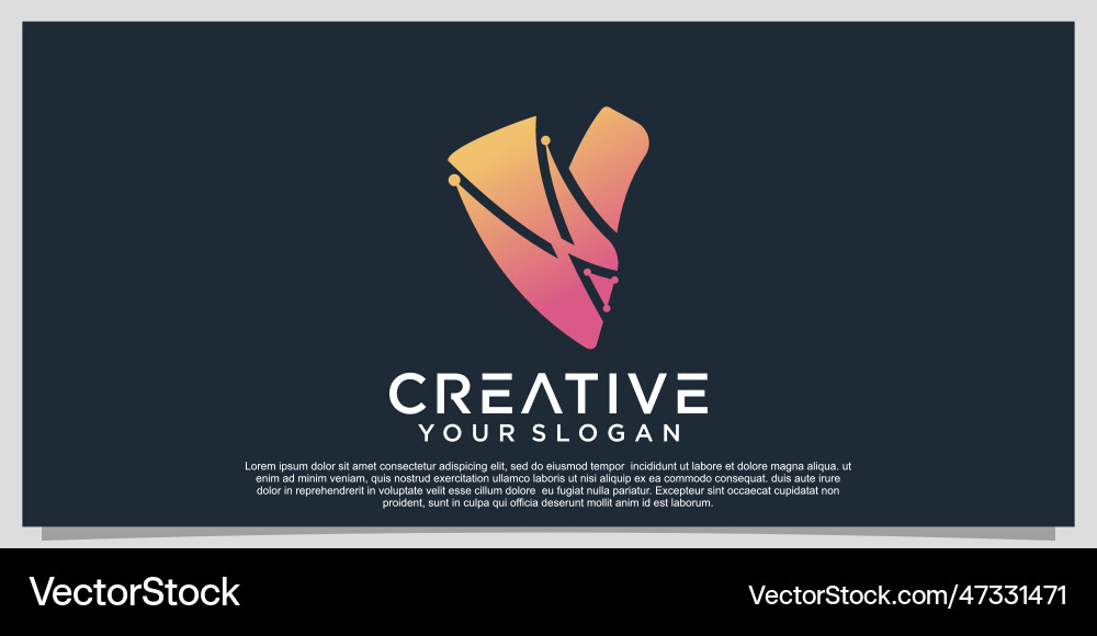 Play colorful logo gradient colorful logo design Vector Image