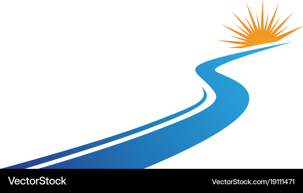 River logo and symbols icons template app Vector Image