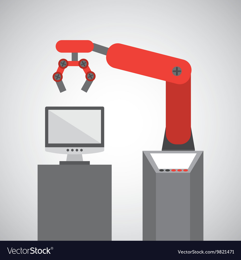 Robot technology machine Royalty Free Vector Image