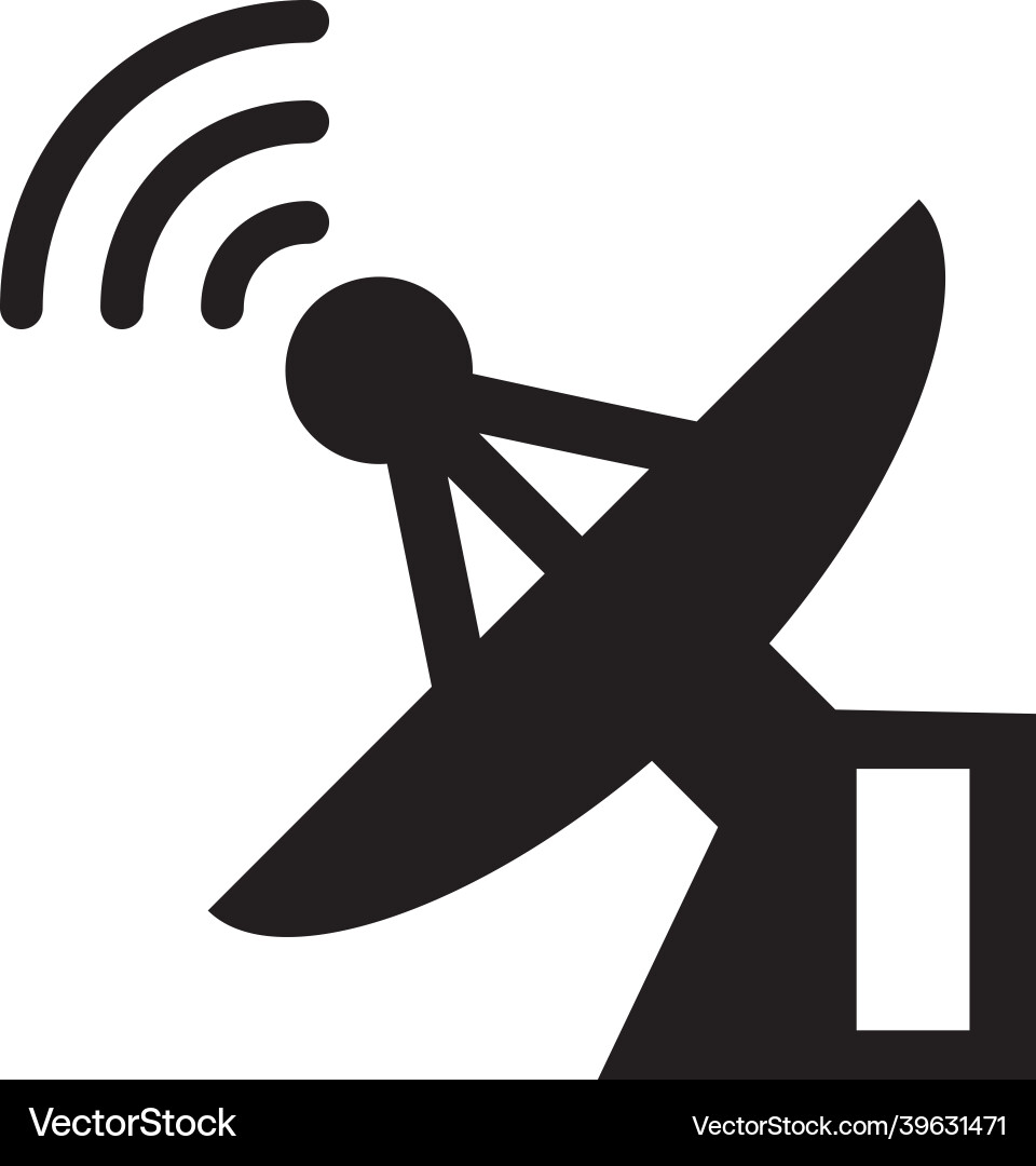Satellite antenna icon template black color Vector Image