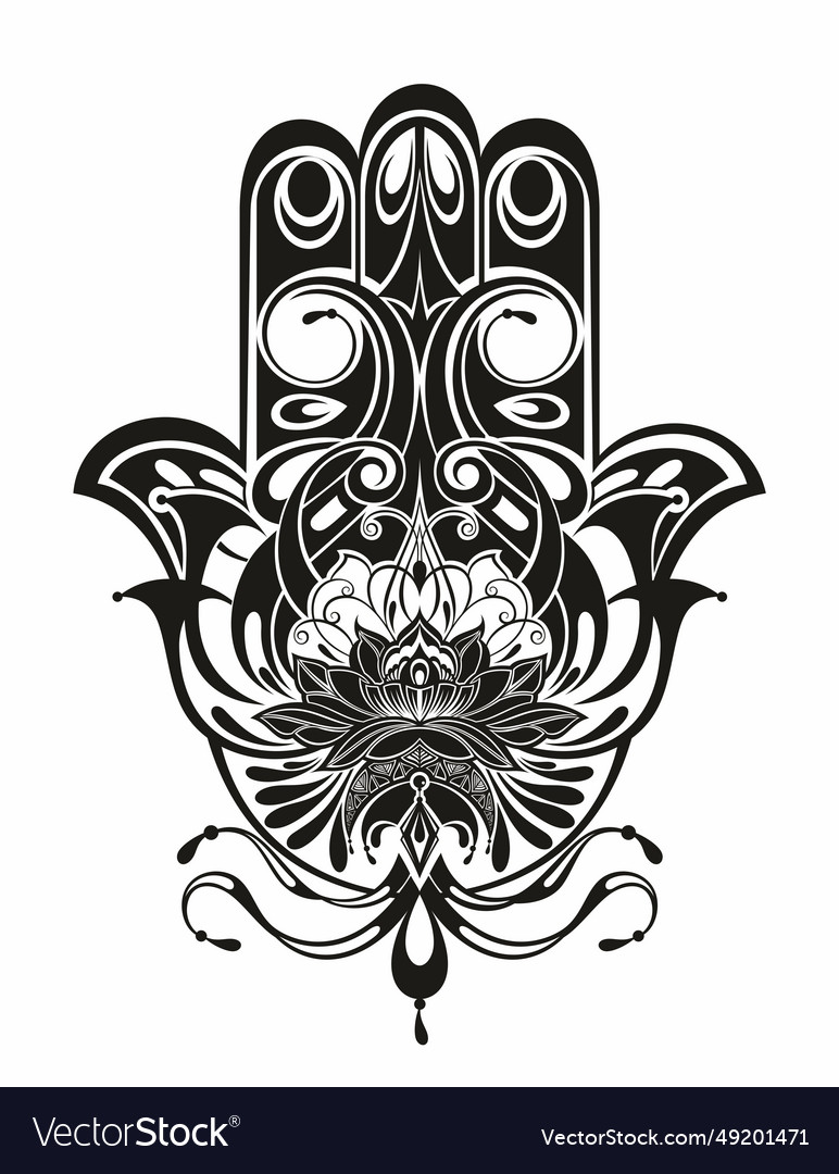 Stylized hamsa Royalty Free Vector Image - VectorStock