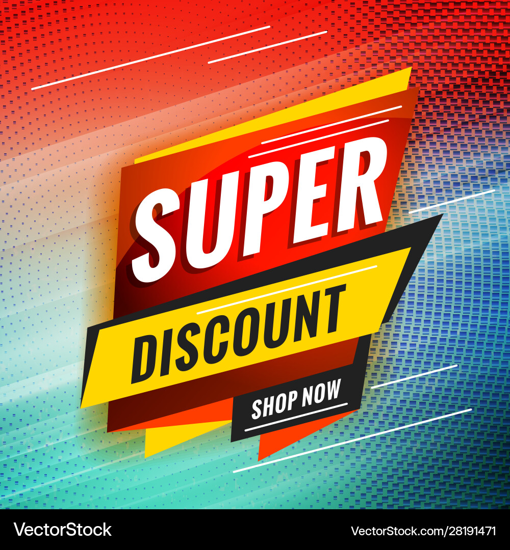 Super discount promotional concept template Vector Image