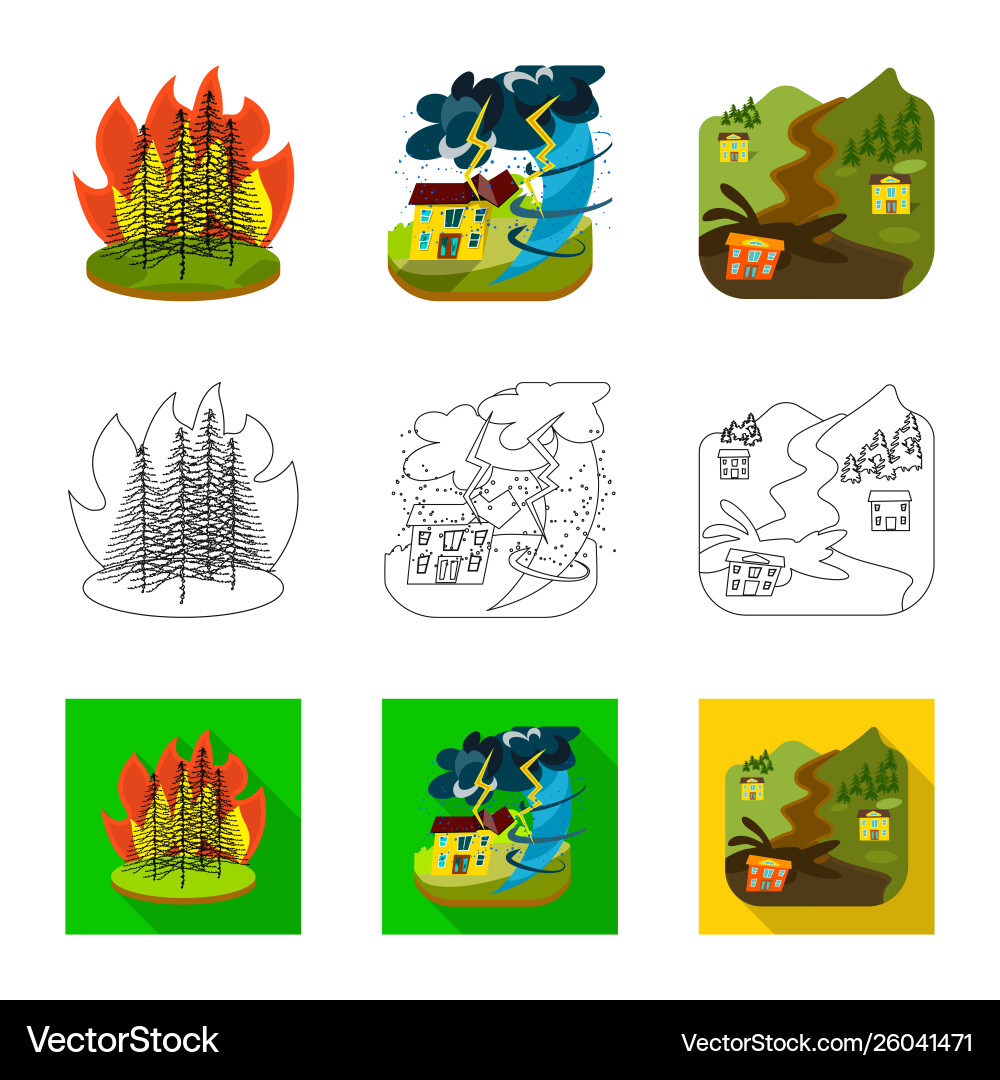 Weather and distress symbol Royalty Free Vector Image