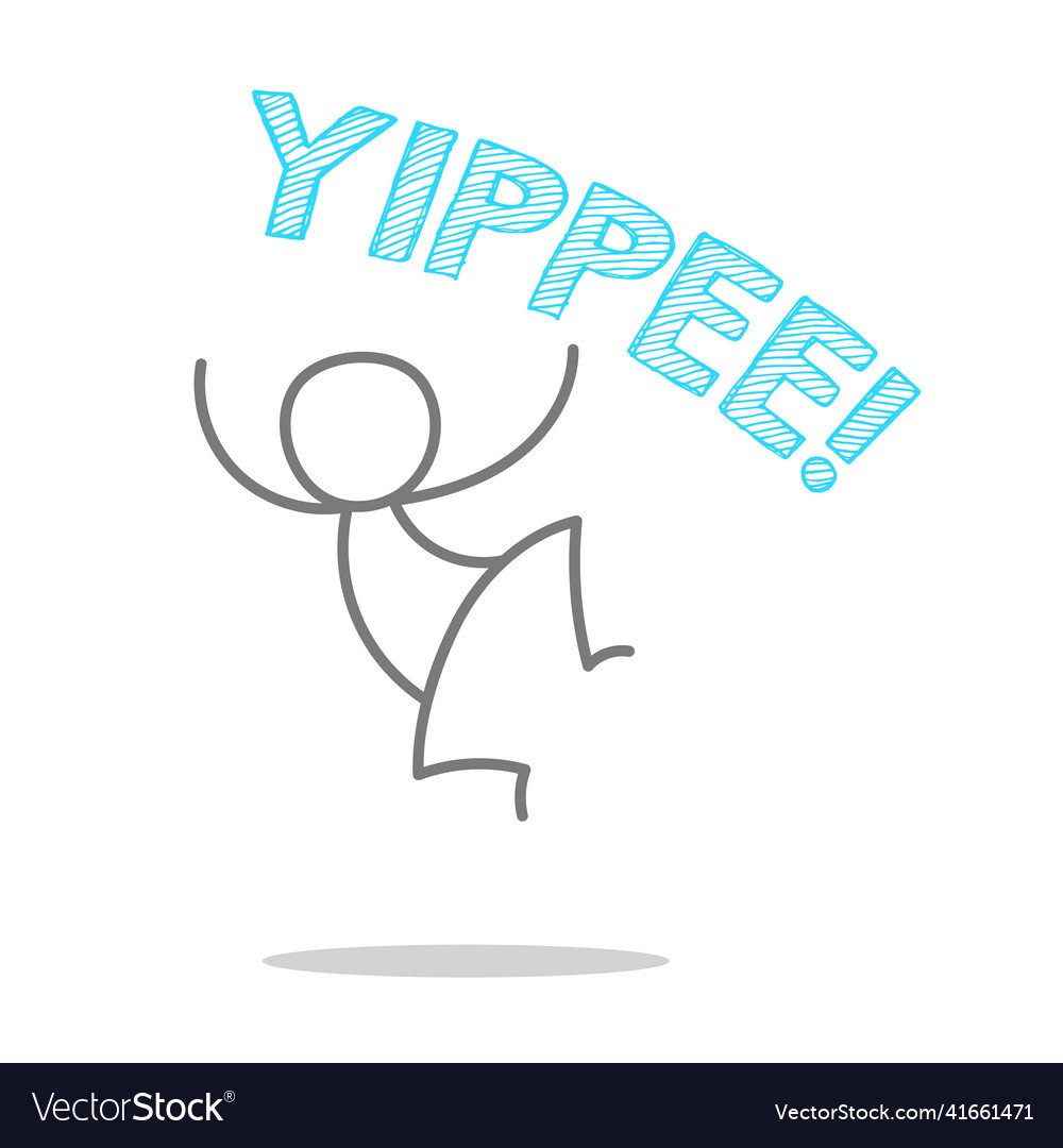 Yippee Royalty Free Vector Image - VectorStock