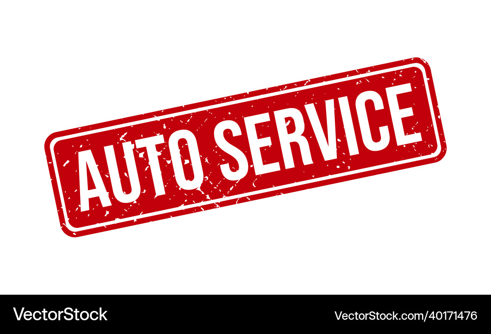Auto service rubber grunge stamp seal stock Vector Image