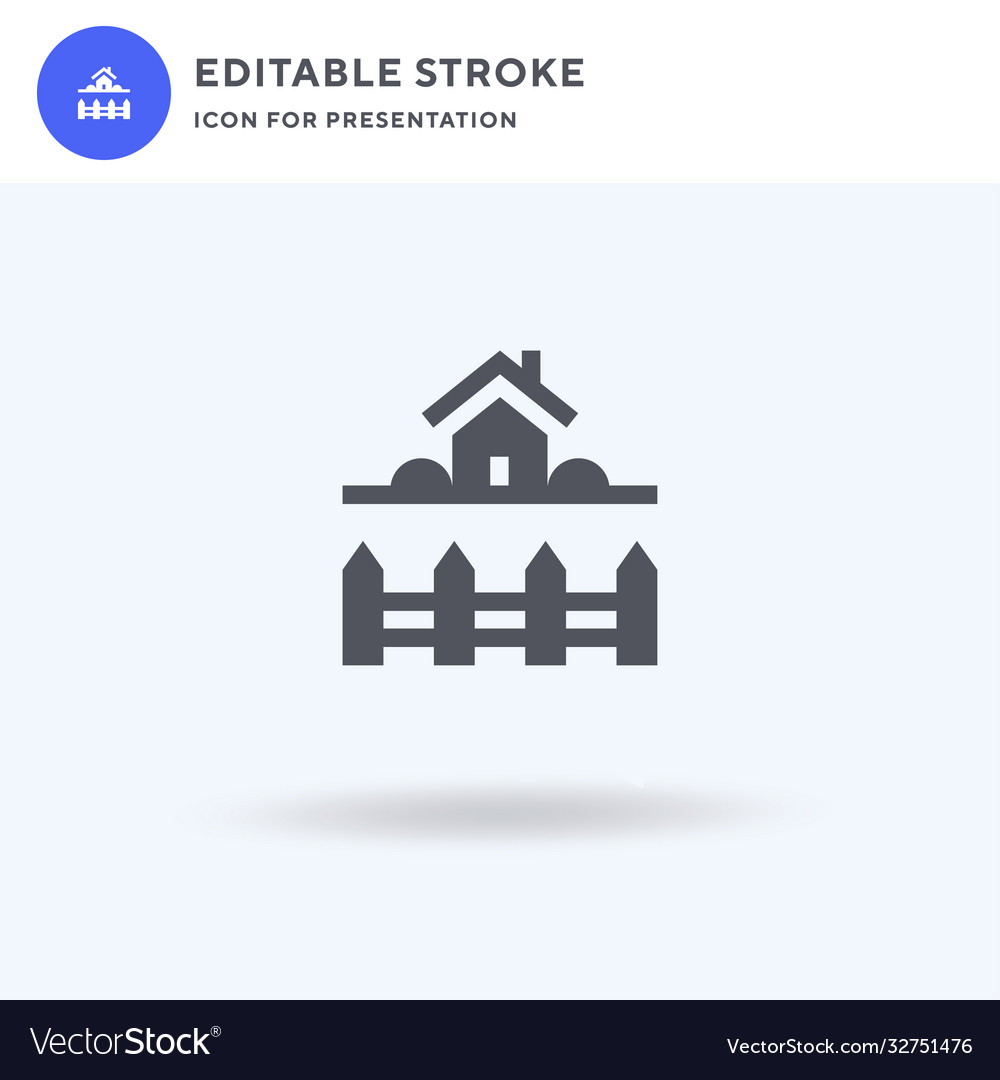 Backyard icon filled flat sign solid Royalty Free Vector