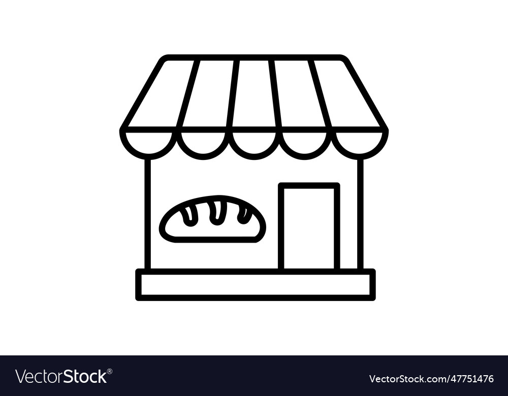 Bakery store icon line icon style design simple Vector Image Bakery store icon line icon style design simple Vector Image